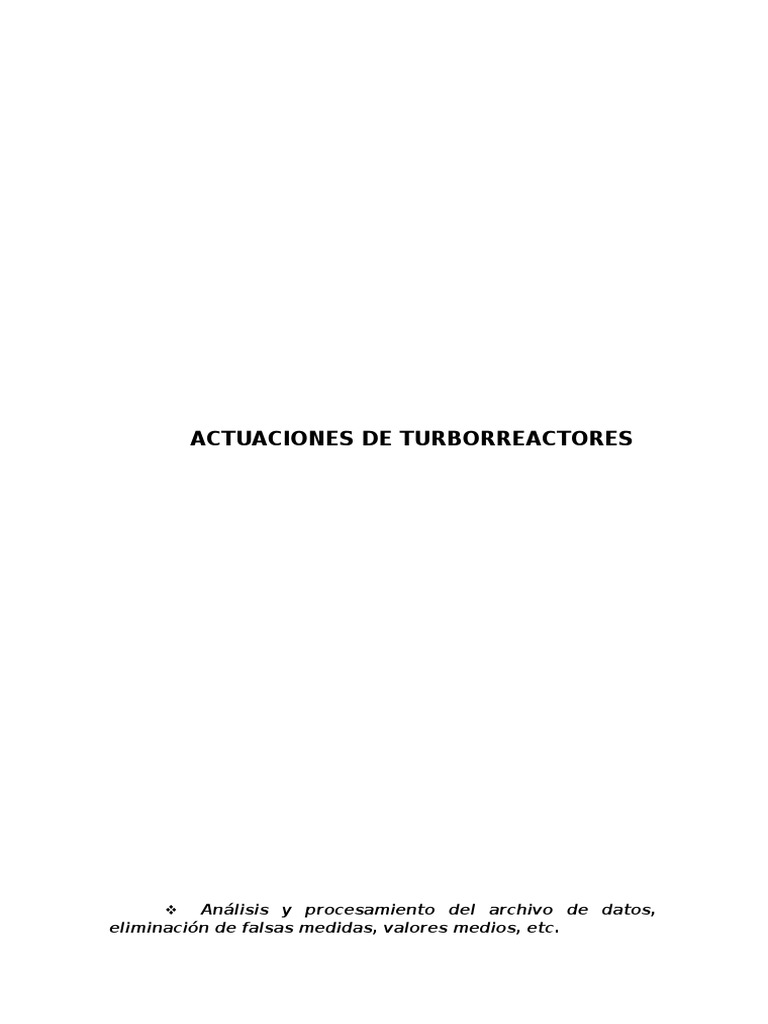Informe Actuaciones de Turborreactores | PDF | Par termoeléctrico | Medición
