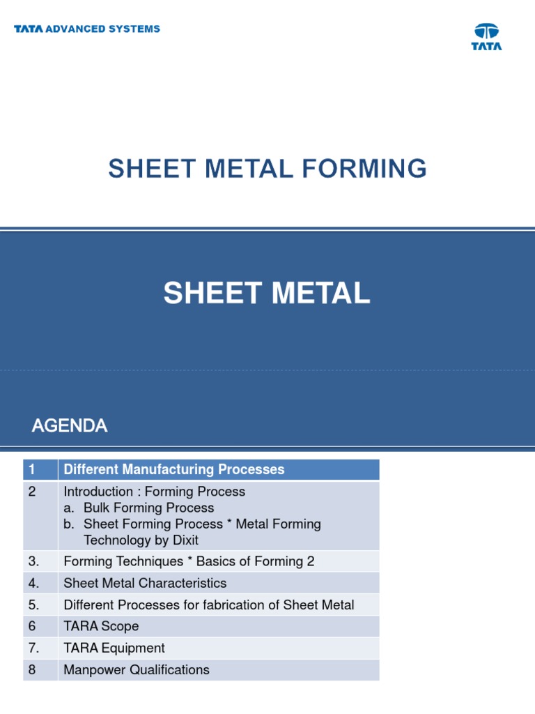 Sheet Metal Forming Pdf Sheet Metal Deformation Engineering