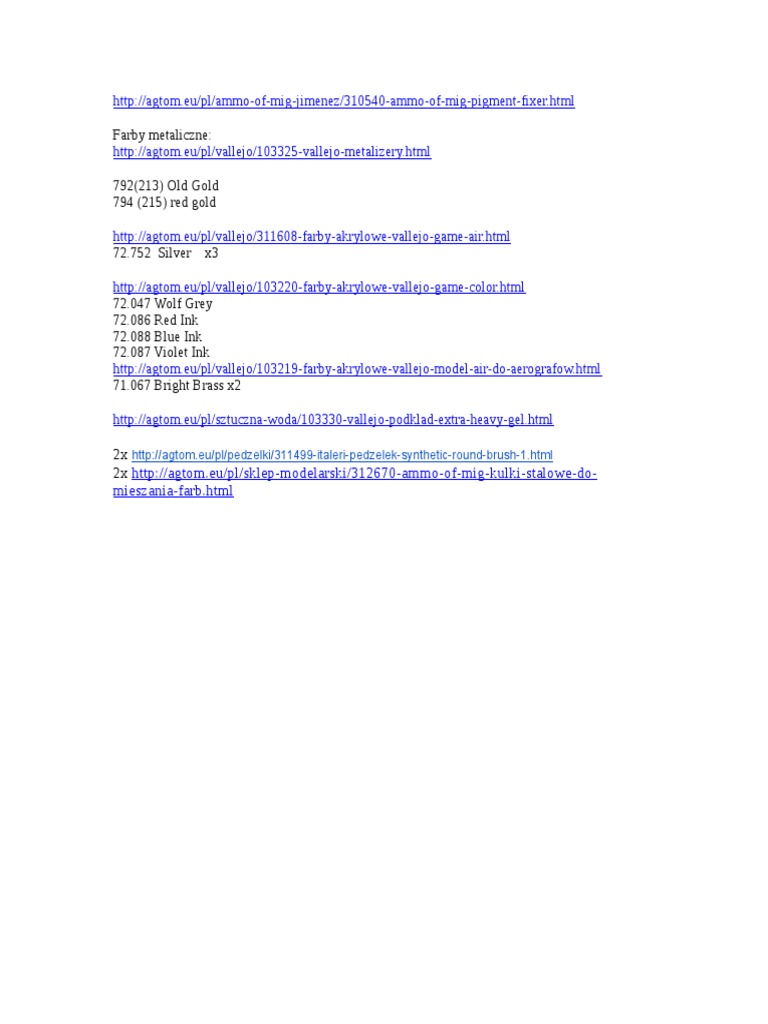 Farby Metaliczne:: Mieszania-Farb - HTML | PDF | Games & Activities ...