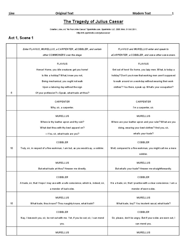 Julius Caesar e Text With Modern Translation | PDF | Julius Caesar | Mark Antony