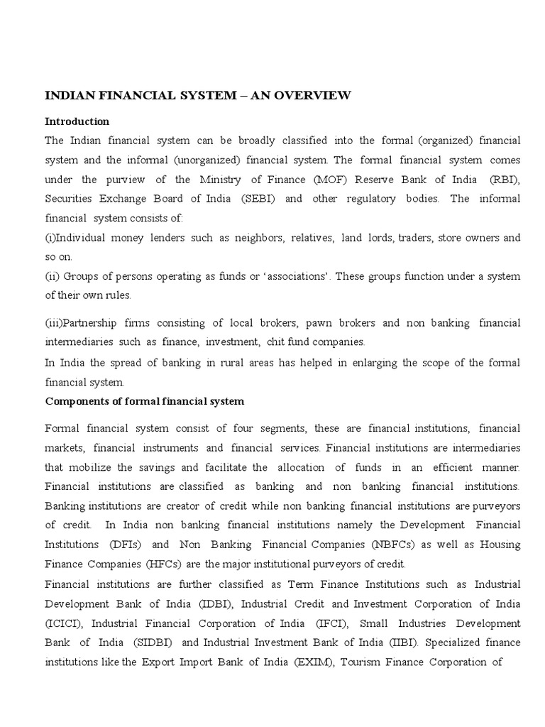 Evolution of Financial System | PDF | Financial Markets | Financial System