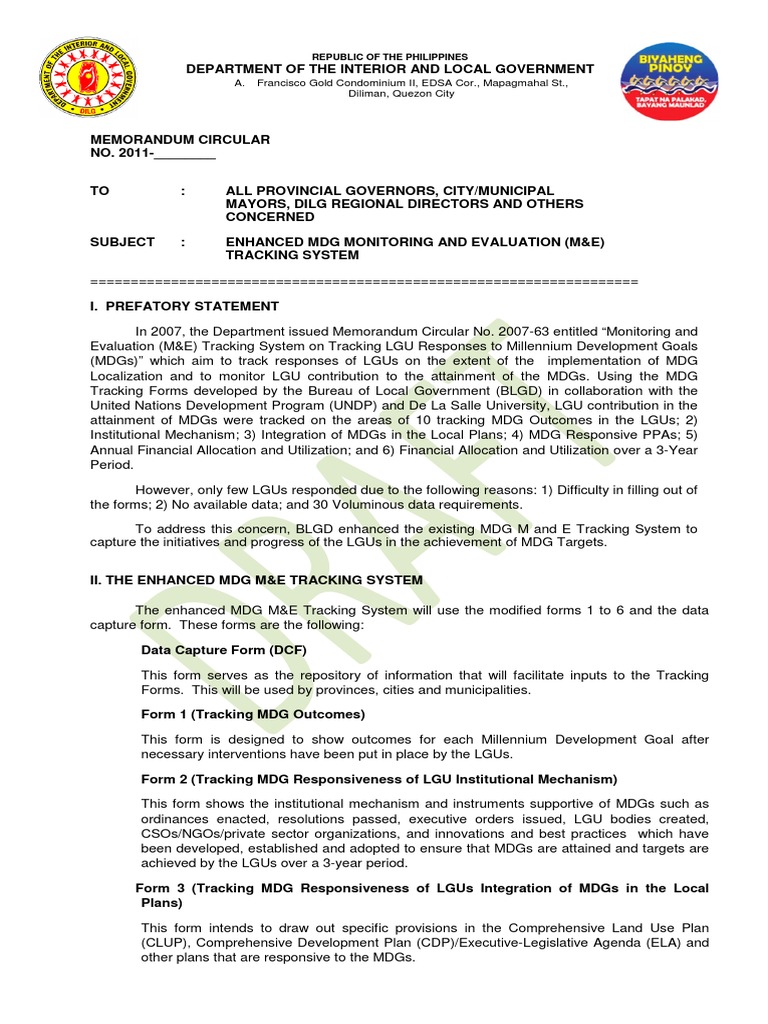 DILG MC Data Capture Forms | PDF | Millennium Development Goals ...