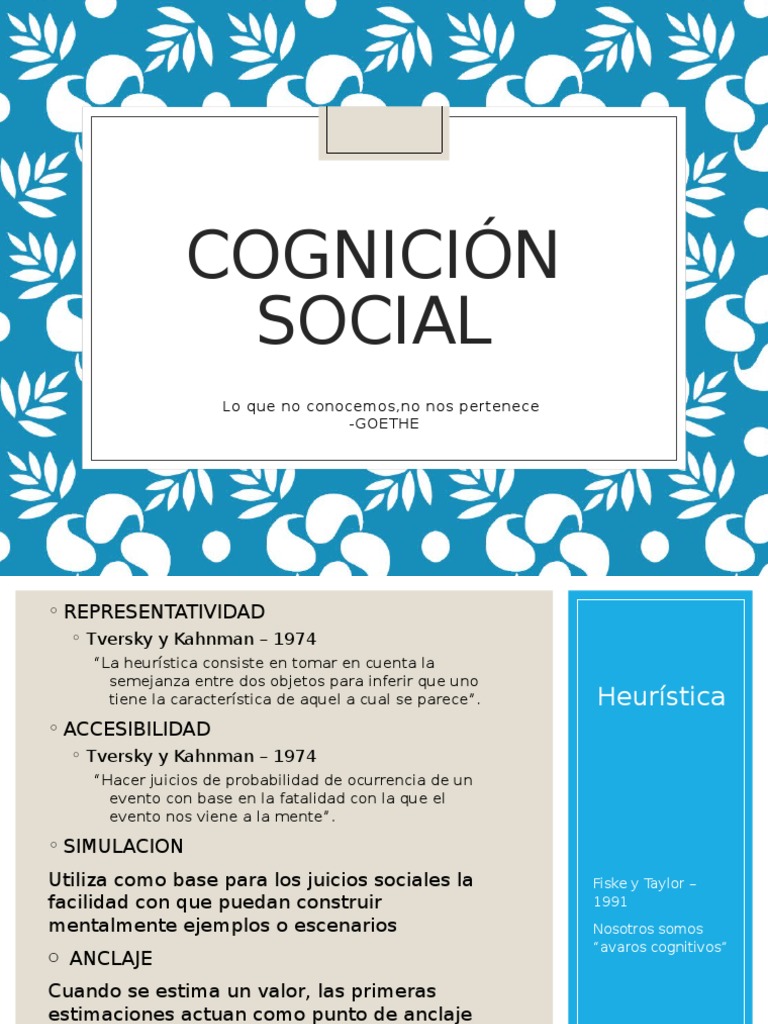 Ejemplos de Cognición Social | PDF | Percepción | Psicología Social