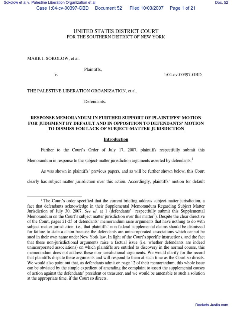 United States District Court: For The Southern District Of New York