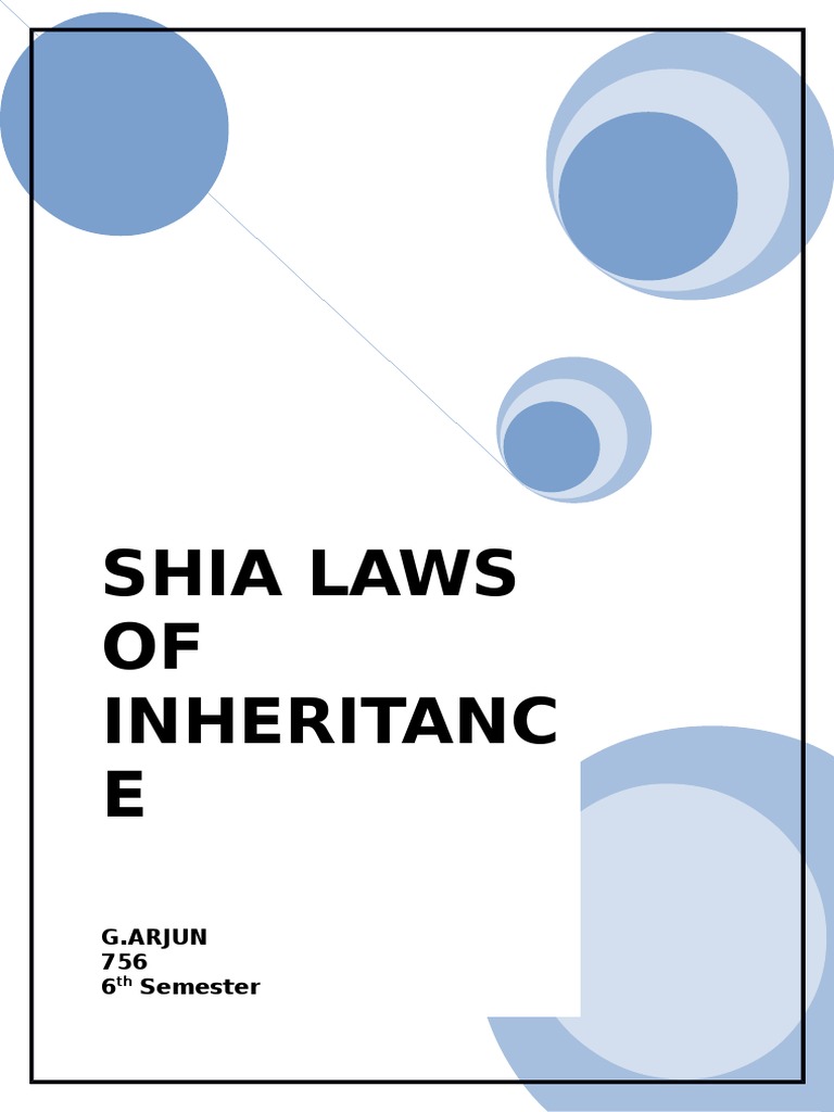 Shia Laws of Inheritance | PDF | Inheritance | Shia Islam