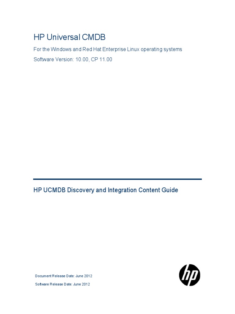 UCMDB10.00 DiscoveryIntegration PDF | PDF | Microsoft Sql Server ...