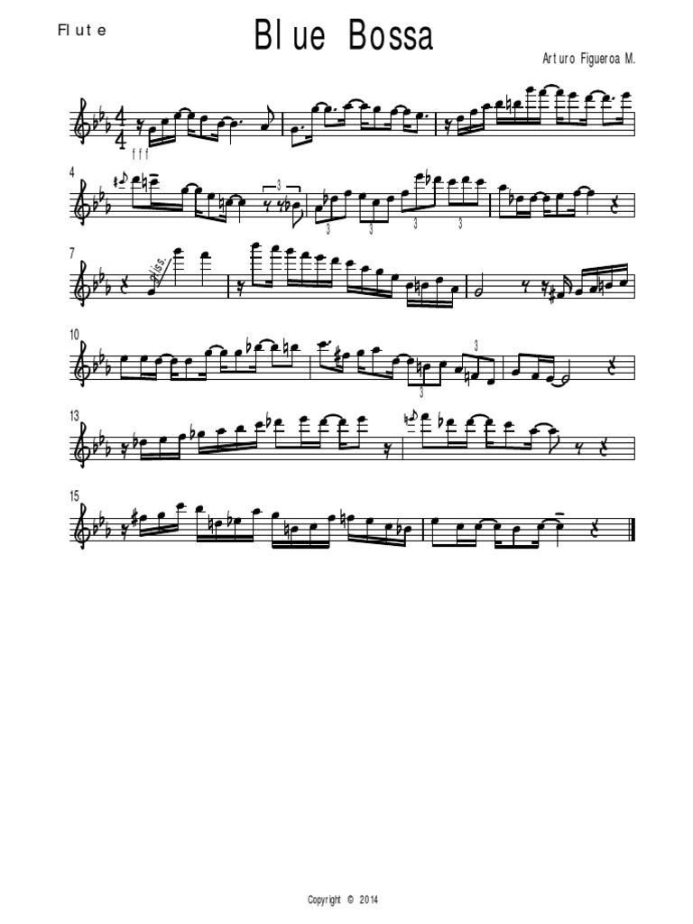 Impro Blue Bossa Flute | PDF
