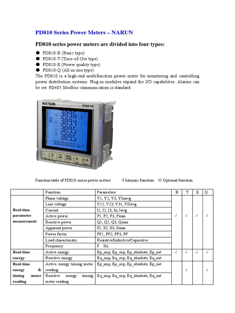 PD810 Series | Ac Power | Electrical Engineering