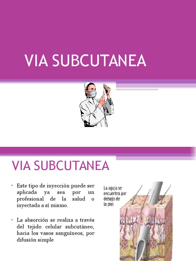 Via Subcutanea | PDF | Tejido adiposo | Inyección (medicina)