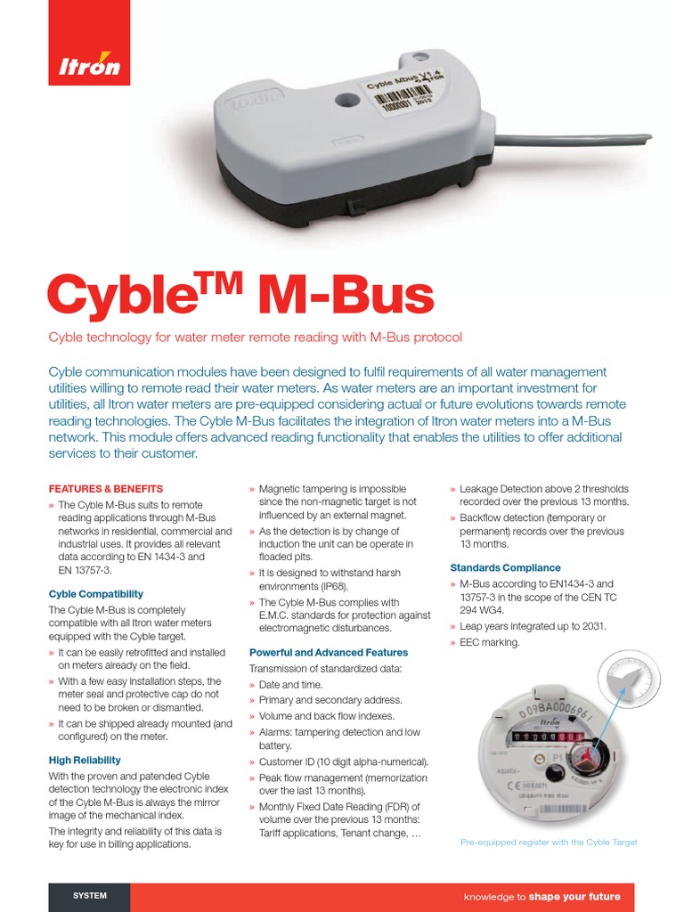 Catalog for M Bus Cyble Sensor | Cable | Computer Network
