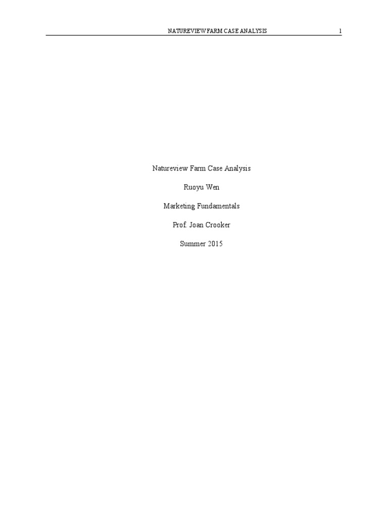 Natureview Farm Case Analysis | PDF | Supermarket | Retail