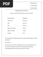 Calculation of Displacement, LWT and DWT | PDF | Tonnage | Fuel Oil