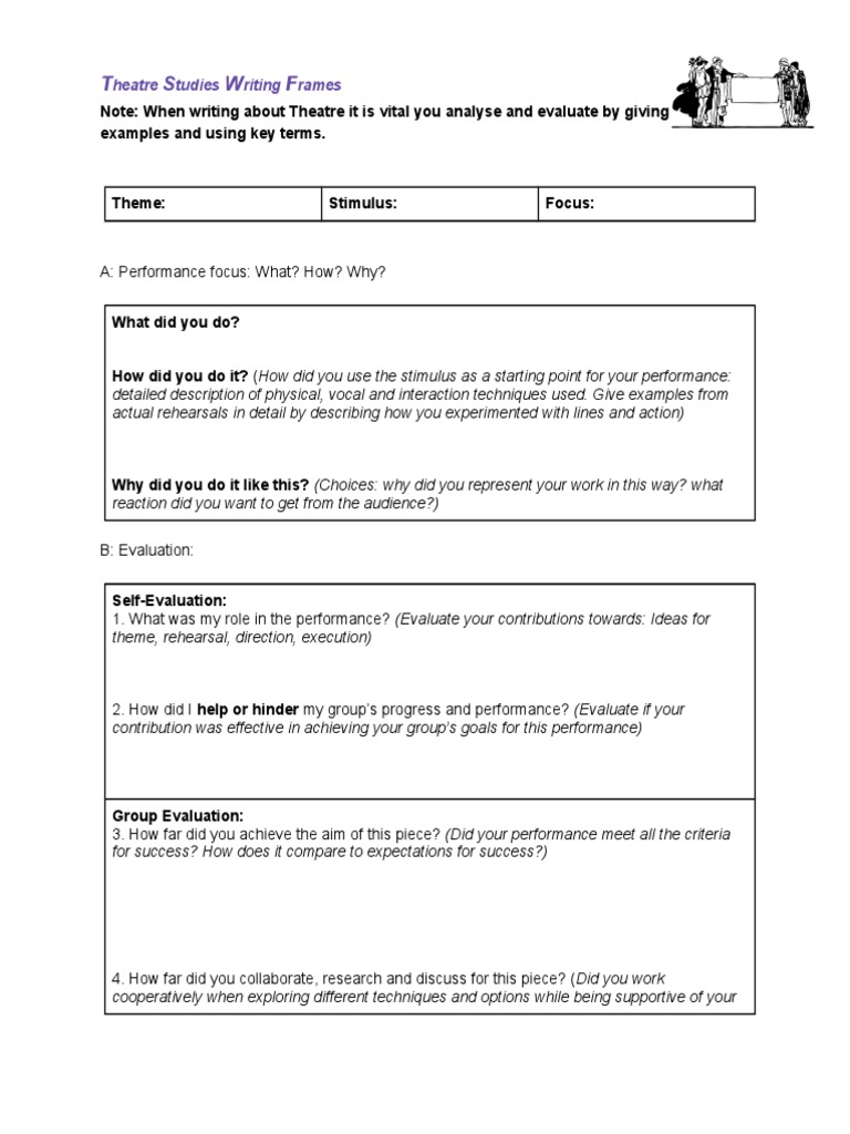 Drama Writing Framework | PDF | Theatre | Evaluation