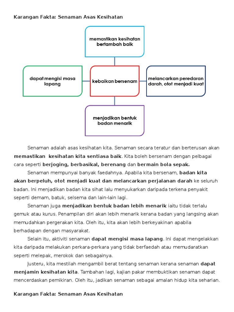 Manfaat Senaman untuk Kesihatan | PDF