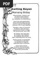 Manang Biday Lyrics and Meaning | PDF