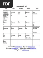 Timetable - Grade 8 | PDF