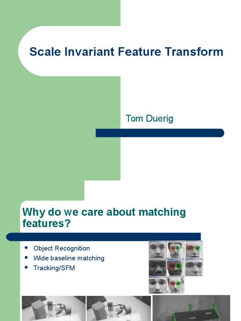 Scale Invariant Feature Transform: Tom Duerig | PDF | Digital Signal ...
