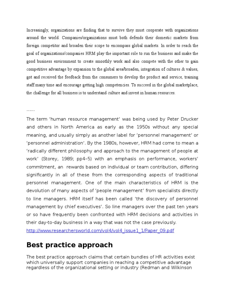 Best Practice Approach | Download Free PDF | Strategic Management ...