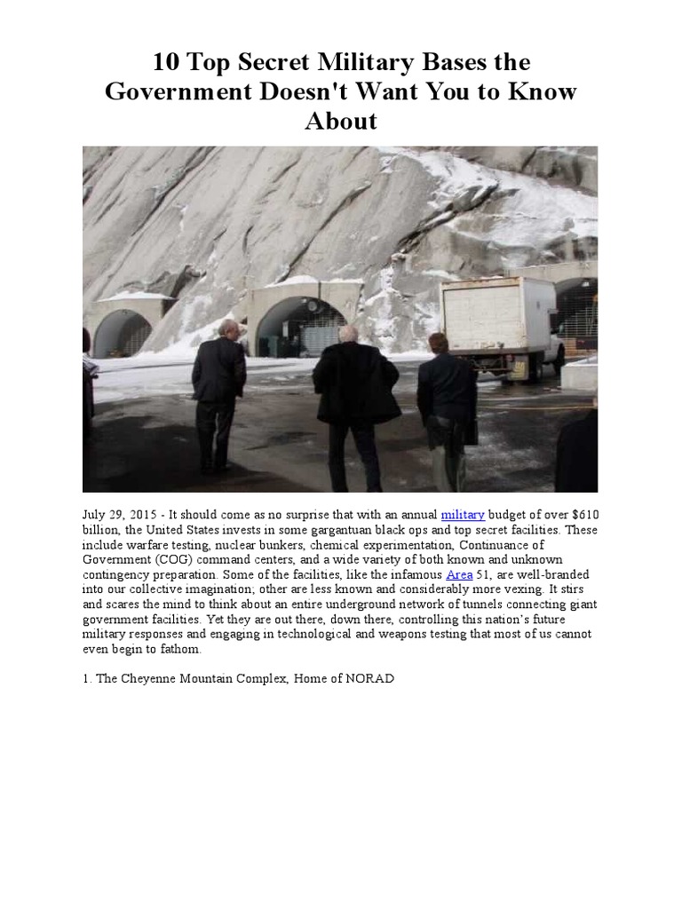 10 Top Secret Military Bases Your Government Don't Want You To Know ...