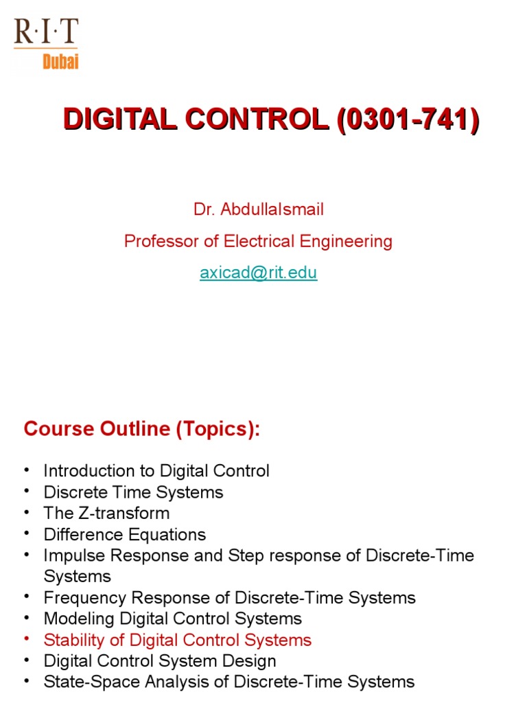 Digital Control Systems Stability | PDF | Control Theory | Stability Theory