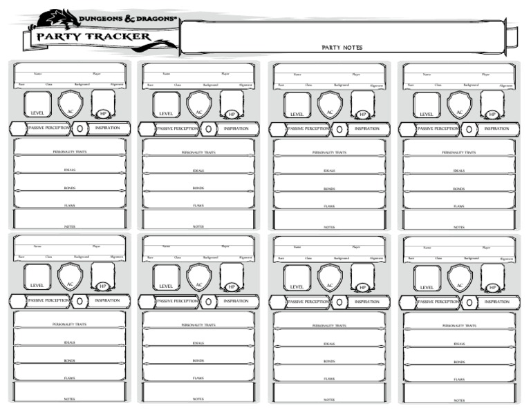 Custom 5E Party Tracker | PDF | Role Playing | Gaming