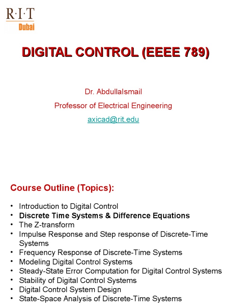 Discrete Time Systems Discrete Time Systems & Difference Equations | PDF | Recurrence Relation ...