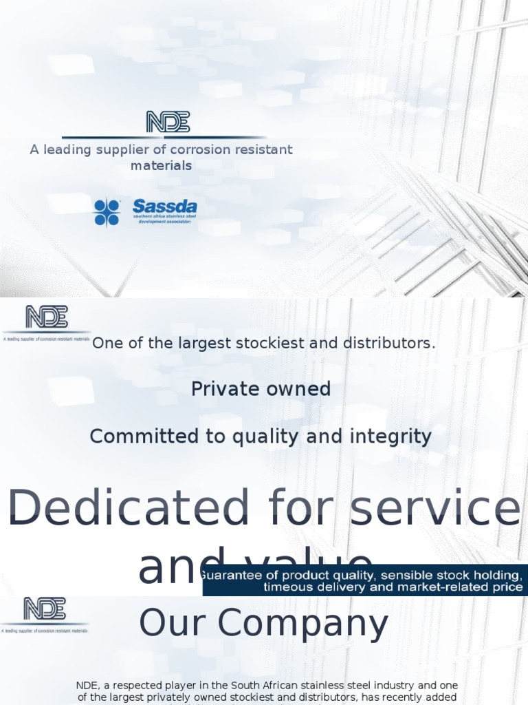 Stainless Steel Suppliers & Aluminium Product Supplier - NDE | PDF ...