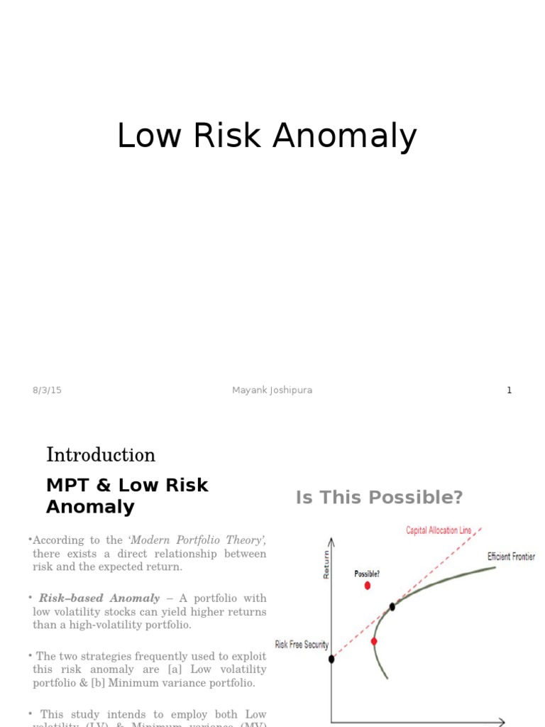 Low Risk Anomaly | PDF | Beta (Finance) | Volatility (Finance)