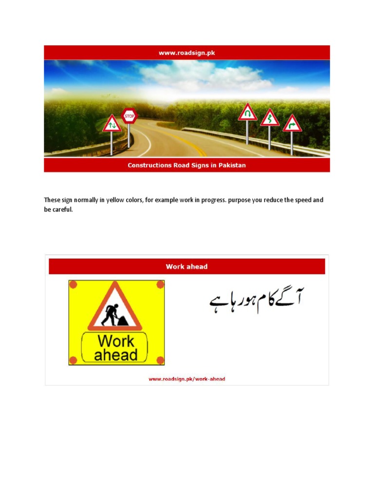 Construction Road Signs.. | PDF