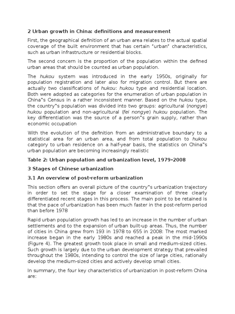 2 Urban Growth in China | PDF | Chinese Economic Reform | Urbanization