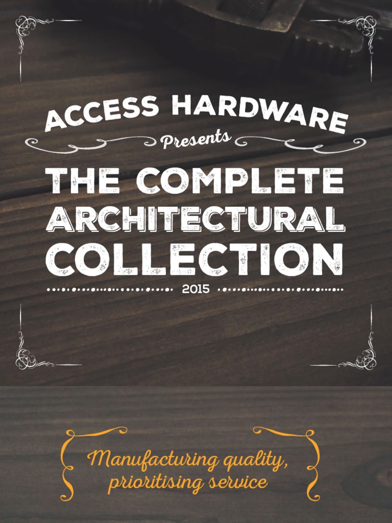 Access Hardware Architectural Catalogue | PDF | Screw | Lock (Security ...