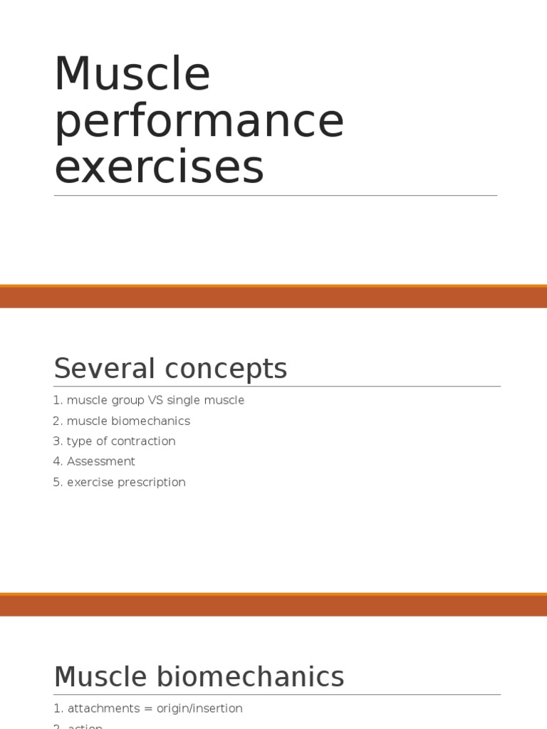 Muscle Performance Exercises | PDF | Wellness | Science & Mathematics