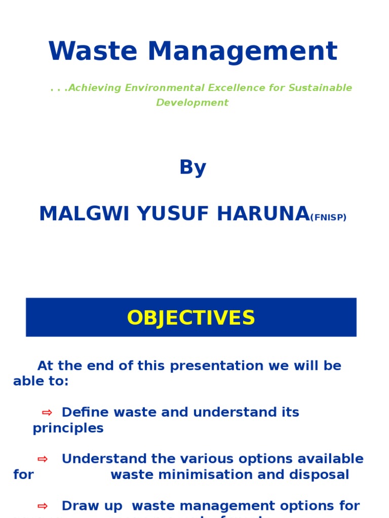 Waste Management (2) | Waste Management | Economy And The Environment