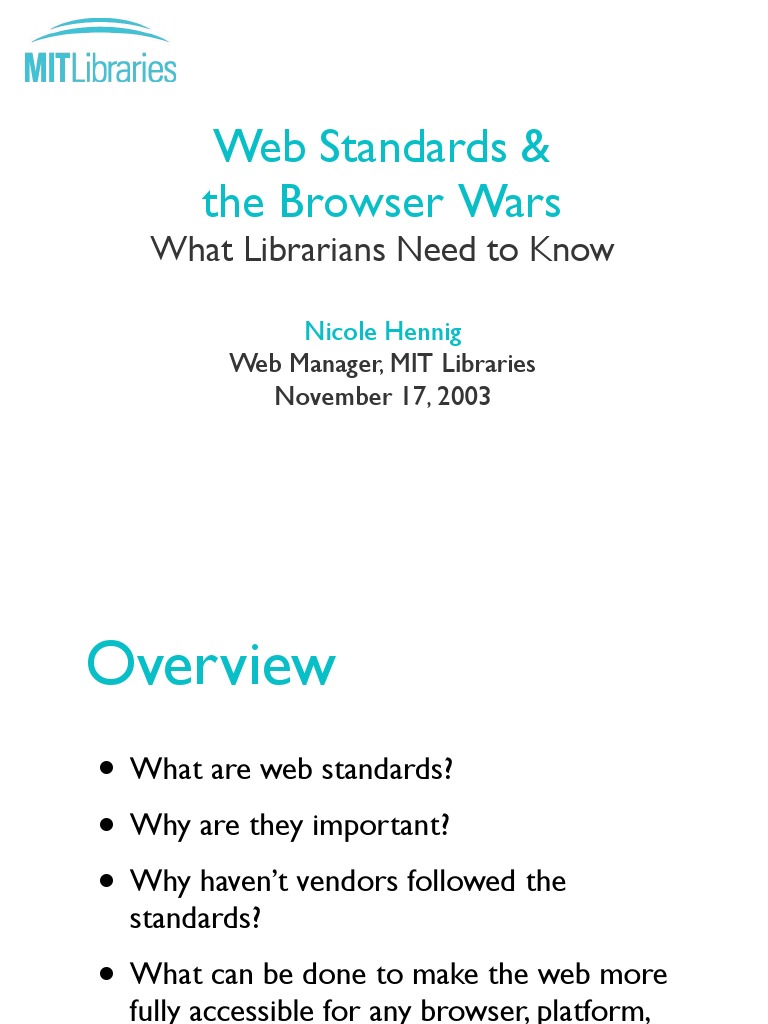 Web Standards and Browser Compatibility | PDF | Document Object Model ...