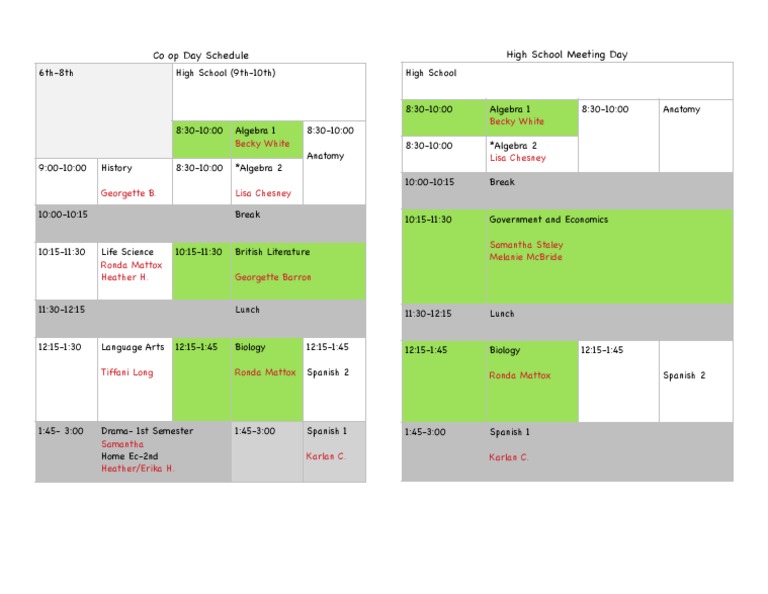 Mhs Schedule | PDF | Social Science | Foreign Language Studies