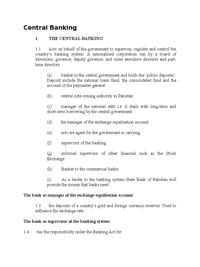 Central Banking | PDF | Open Market Operation | Cheque
