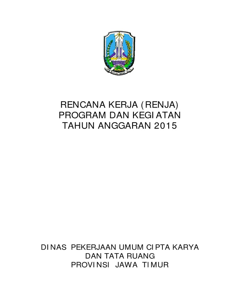 Renja Dinas PU Jatim 2015 | PDF | Ilmu Sosial