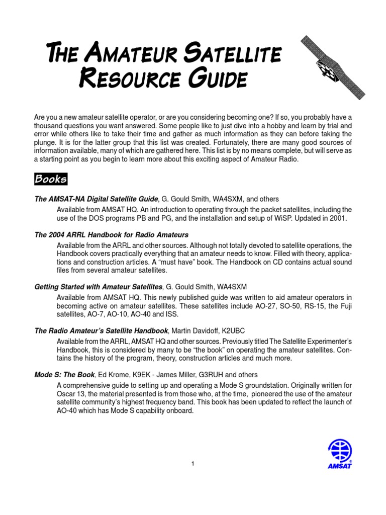 Amateur Satellite Resource Guide | PDF | File Transfer Protocol | World ...