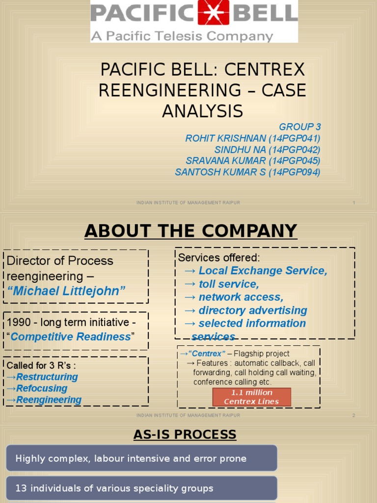 Pacific Bell: Centrex Reengineering - Case Analysis | PDF | Computing ...