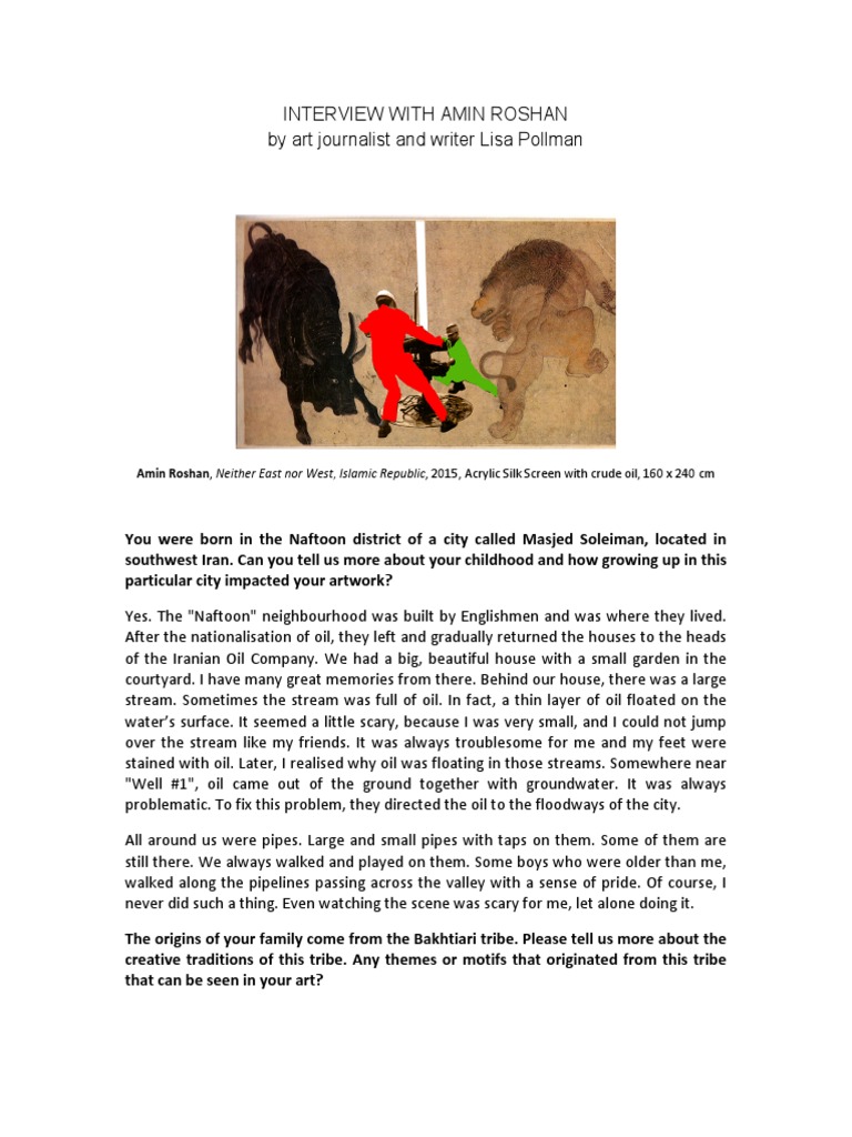 Interview With Amin Roshan | PDF | Iran | Petroleum