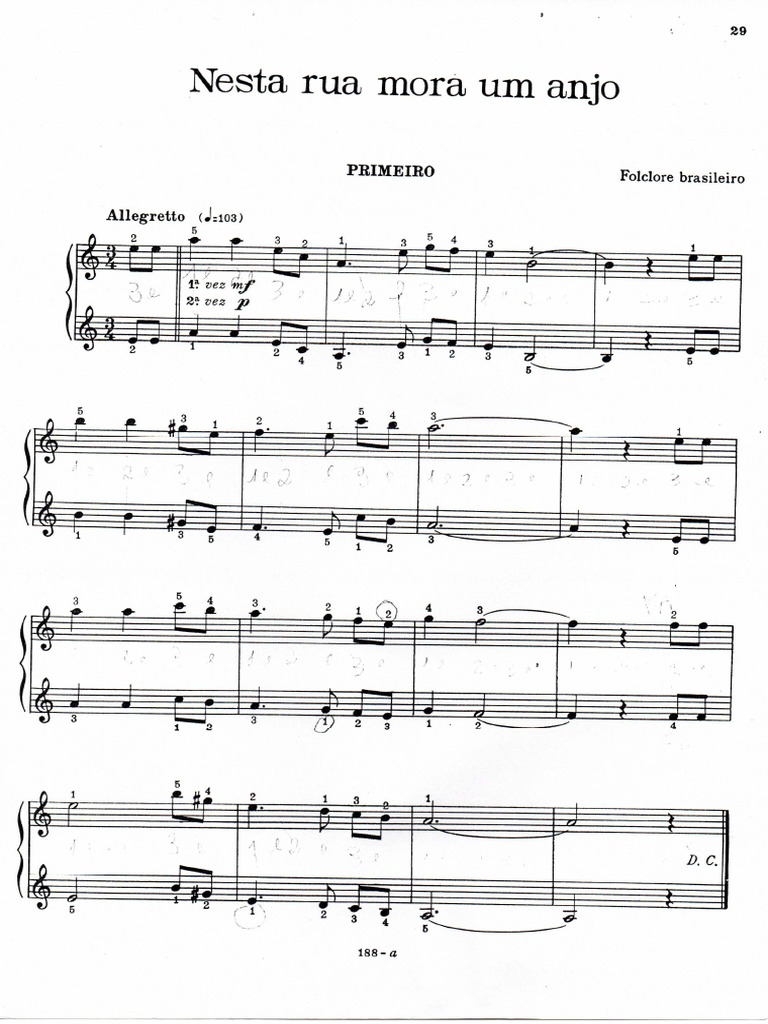 Nesta Rua - Piano 4 Mãos | PDF