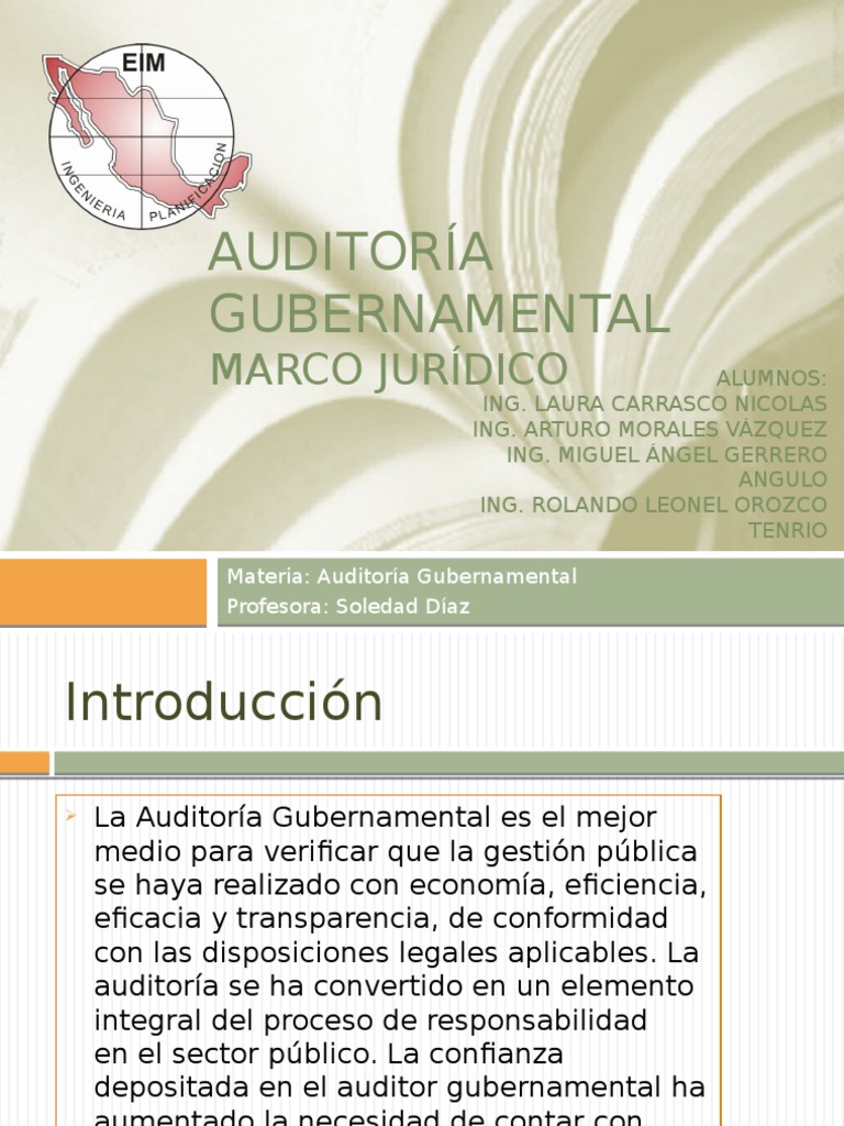 Auditoria Gubernamental | PDF | Federación | Parlamento