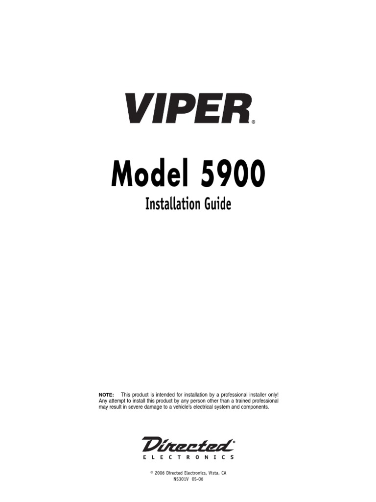 Viper Installation Guide | PDF | Relay | Ignition System