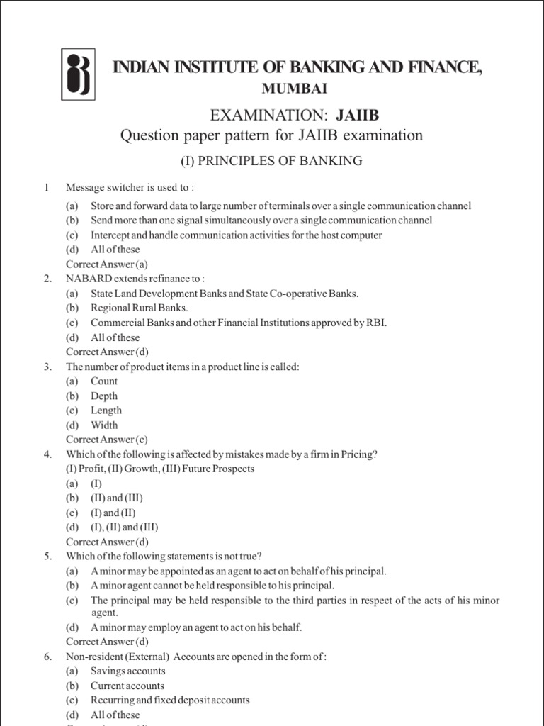 Jaiib Sample Questions | PDF | Debits And Credits | Expense
