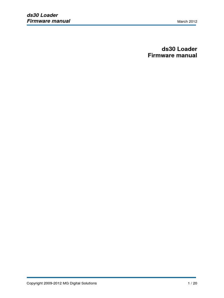 Ds30 Loader - Firmware Manual | Download Free PDF | Pic Microcontroller | Booting