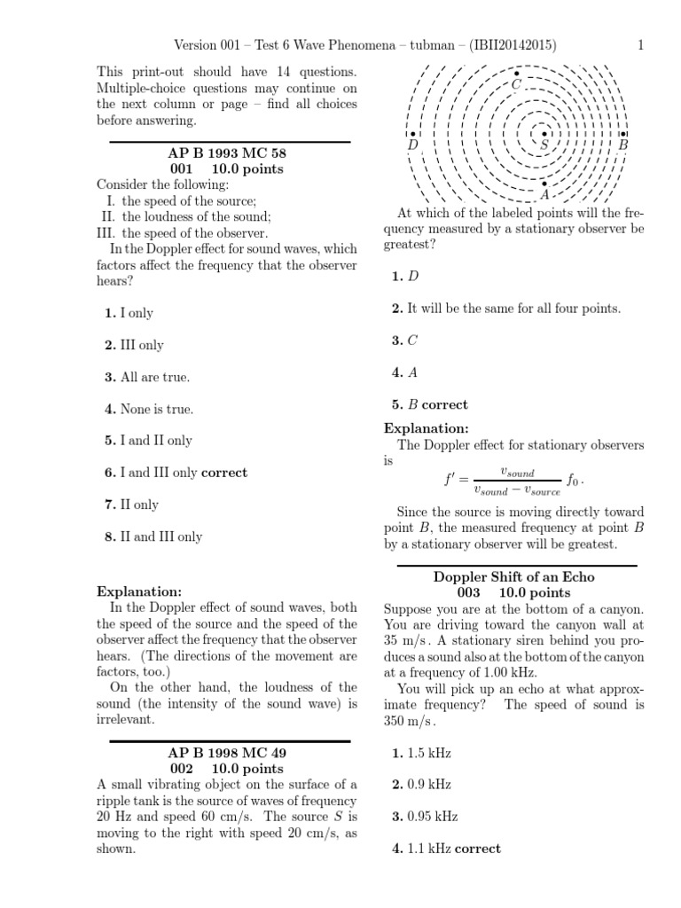 Analysis of Wave Interference Patterns Using the Doppler Effect, Single ...