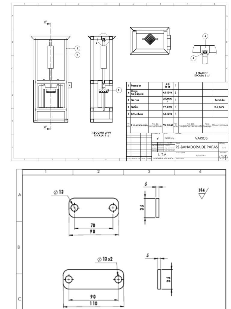 Planos de Cortadora Neumática