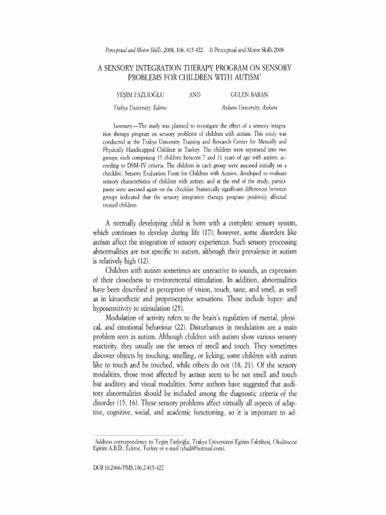 10 2466@pms 106 2 415-422 | PDF | Autism | Perception