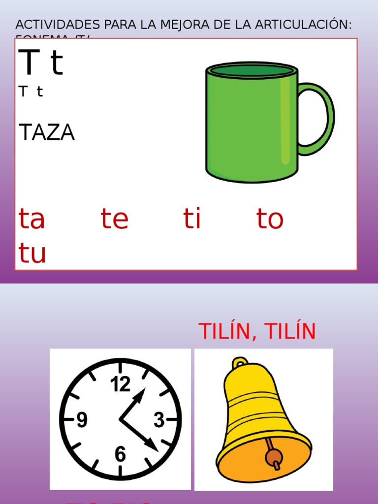 Actividades Mejora Fonema T | PDF | Arte
