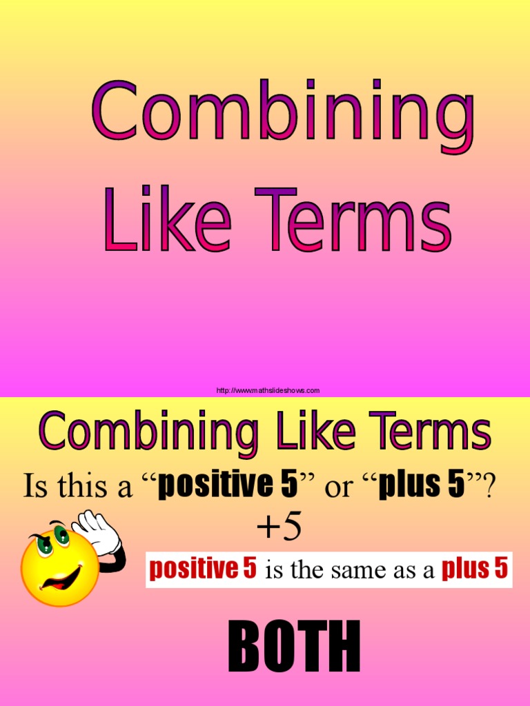 Combining Like Terms Algebra Tiles | PDF | Algebra | Teaching Mathematics